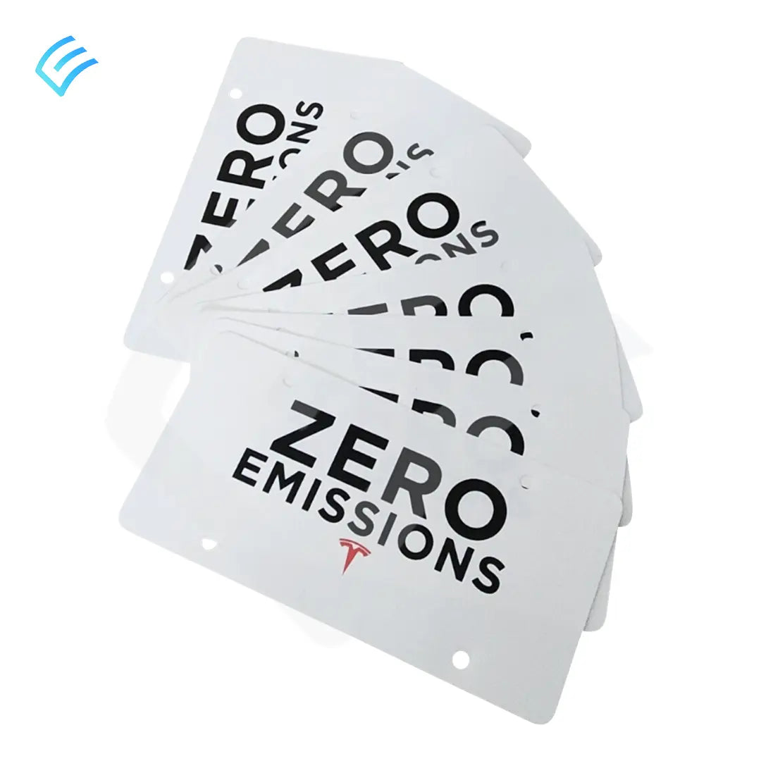 NEW OEM Tesla MS Y Zero Emissions License Plate 1066222-00-B
